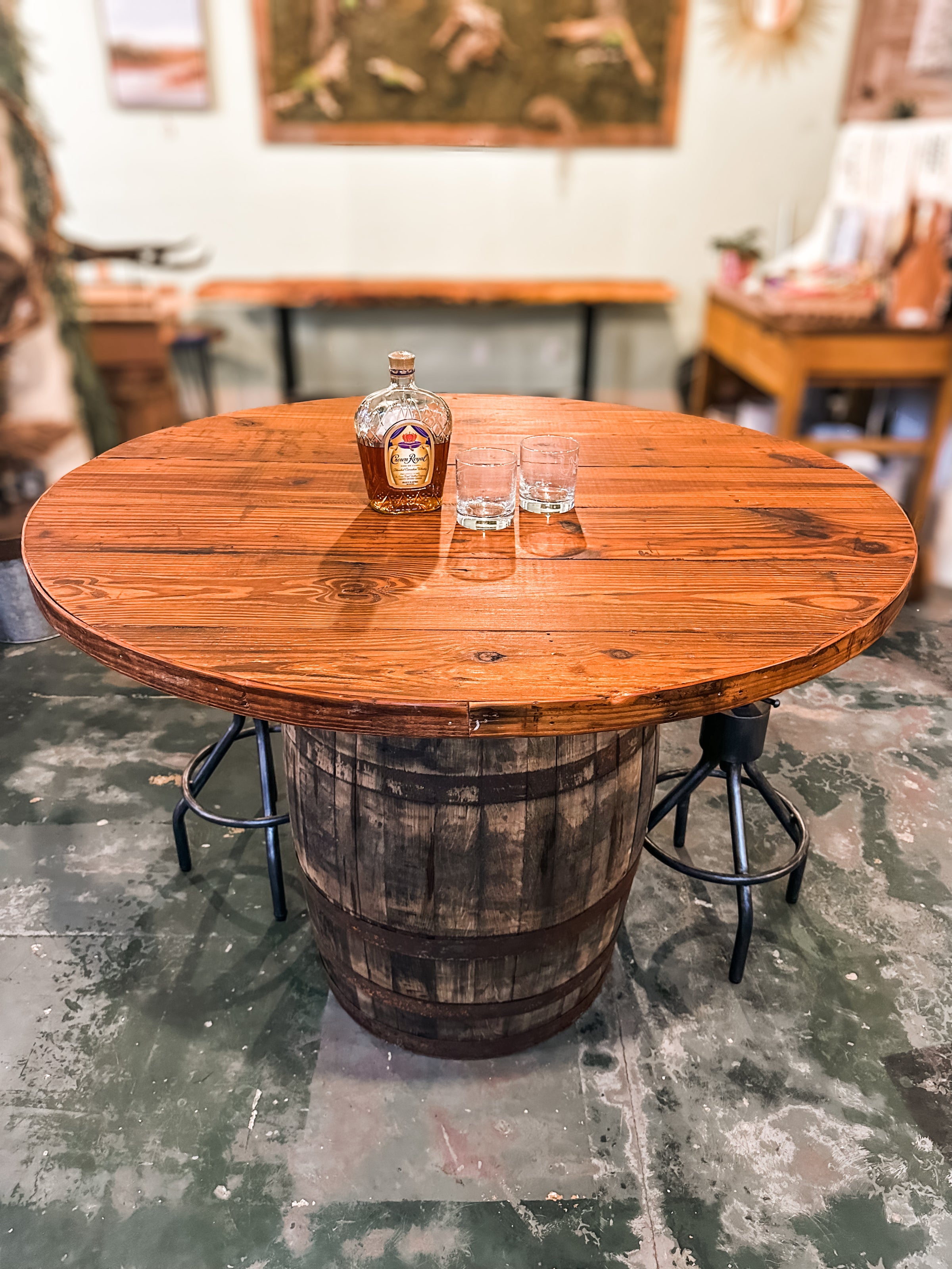 Diy Whiskey Barrel Coffee Table